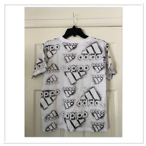 adidas | Shirts & Tops | Adidas Girls Logo Read Crossover Short Sleeve ...